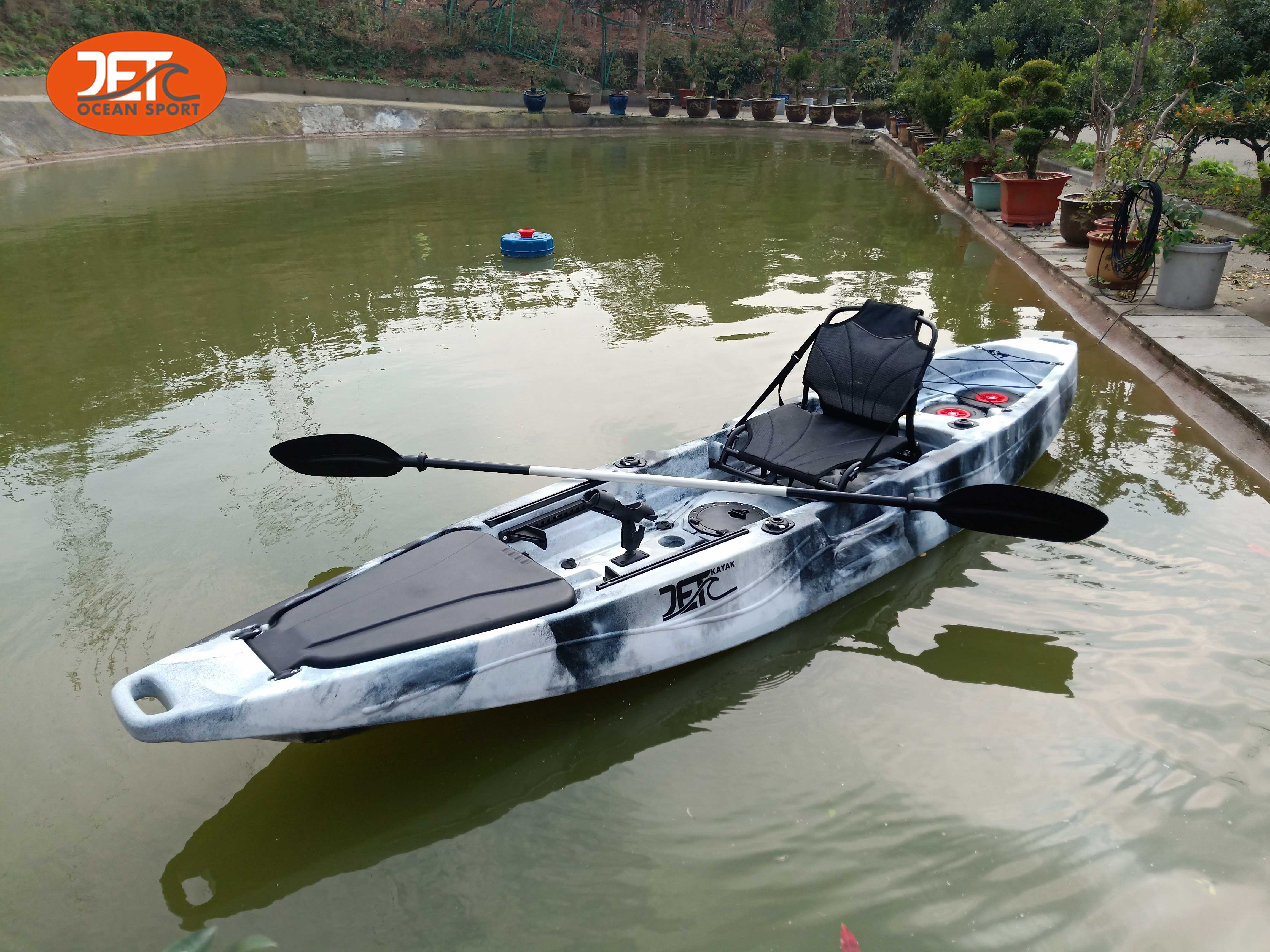 Jet Fish 12'(3) 3.66M 12ft Fishing Kayak with Aluminum Seat and Wheel ...
