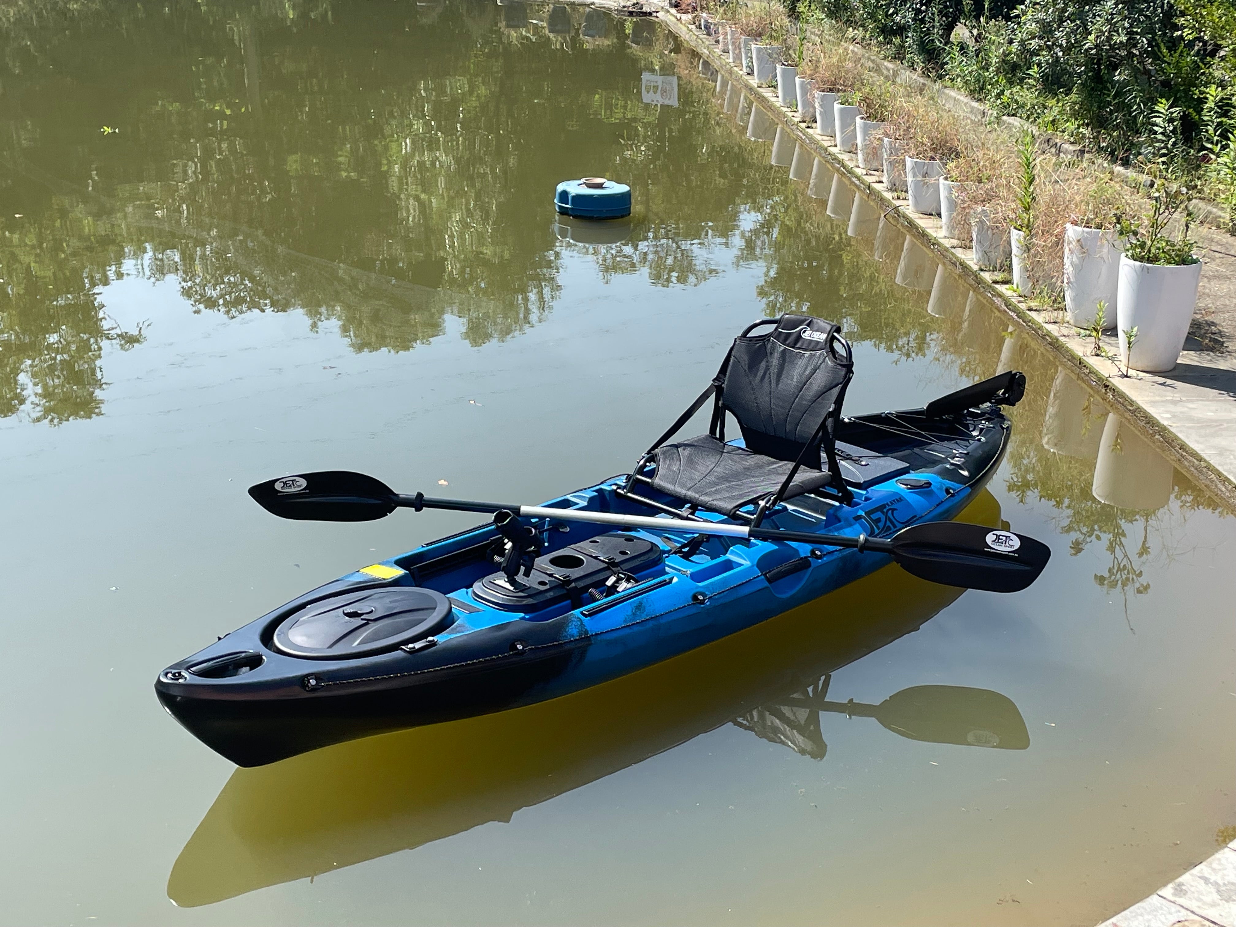 Jet Fish 11'(2) 3.3M 11ft Single Sit-On Fishing Kayak with Aluminium S ...
