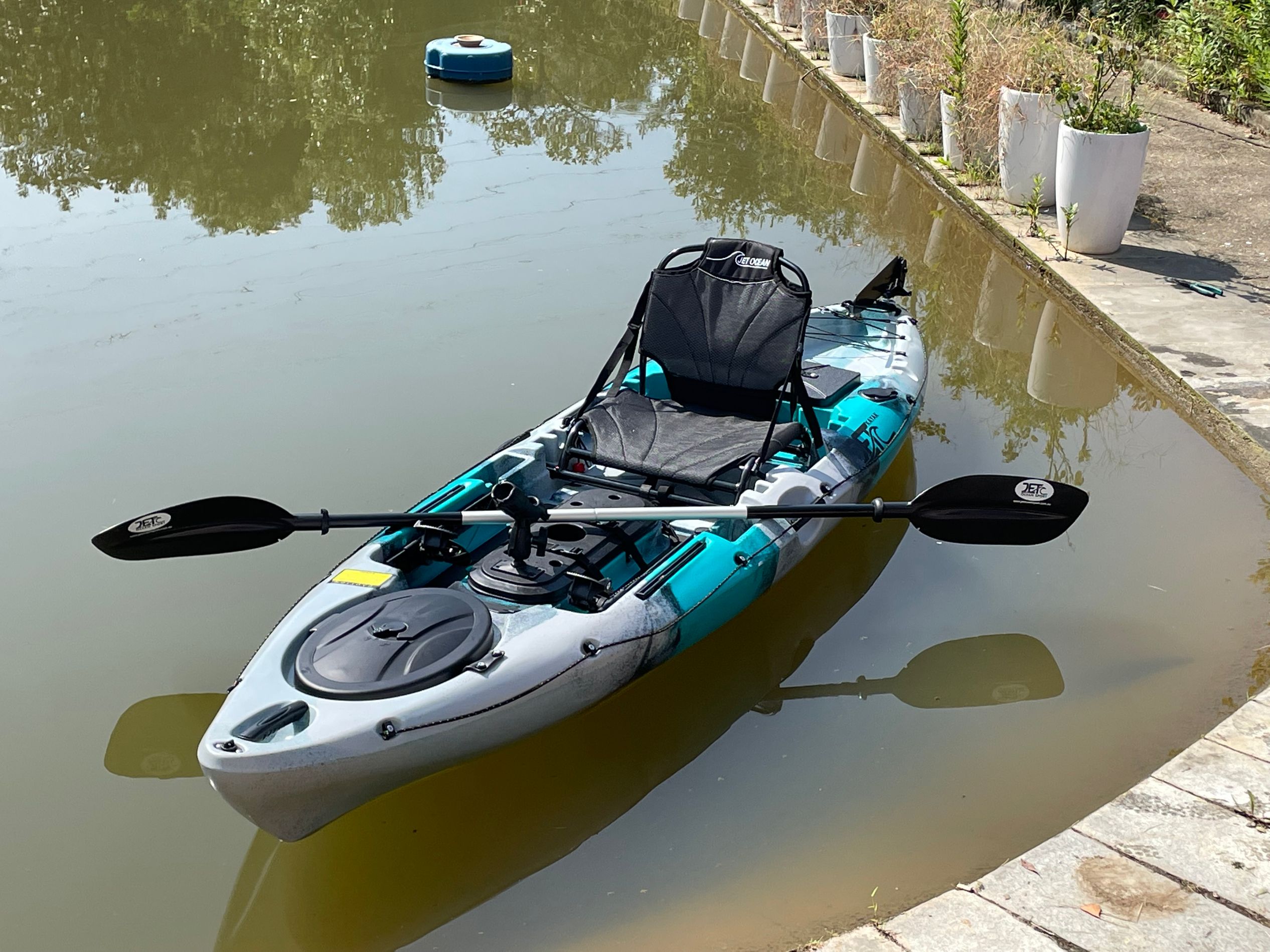 Jet Fish 11'(2) 3.3M 11ft Single Sit-On Fishing Kayak with Aluminium S ...