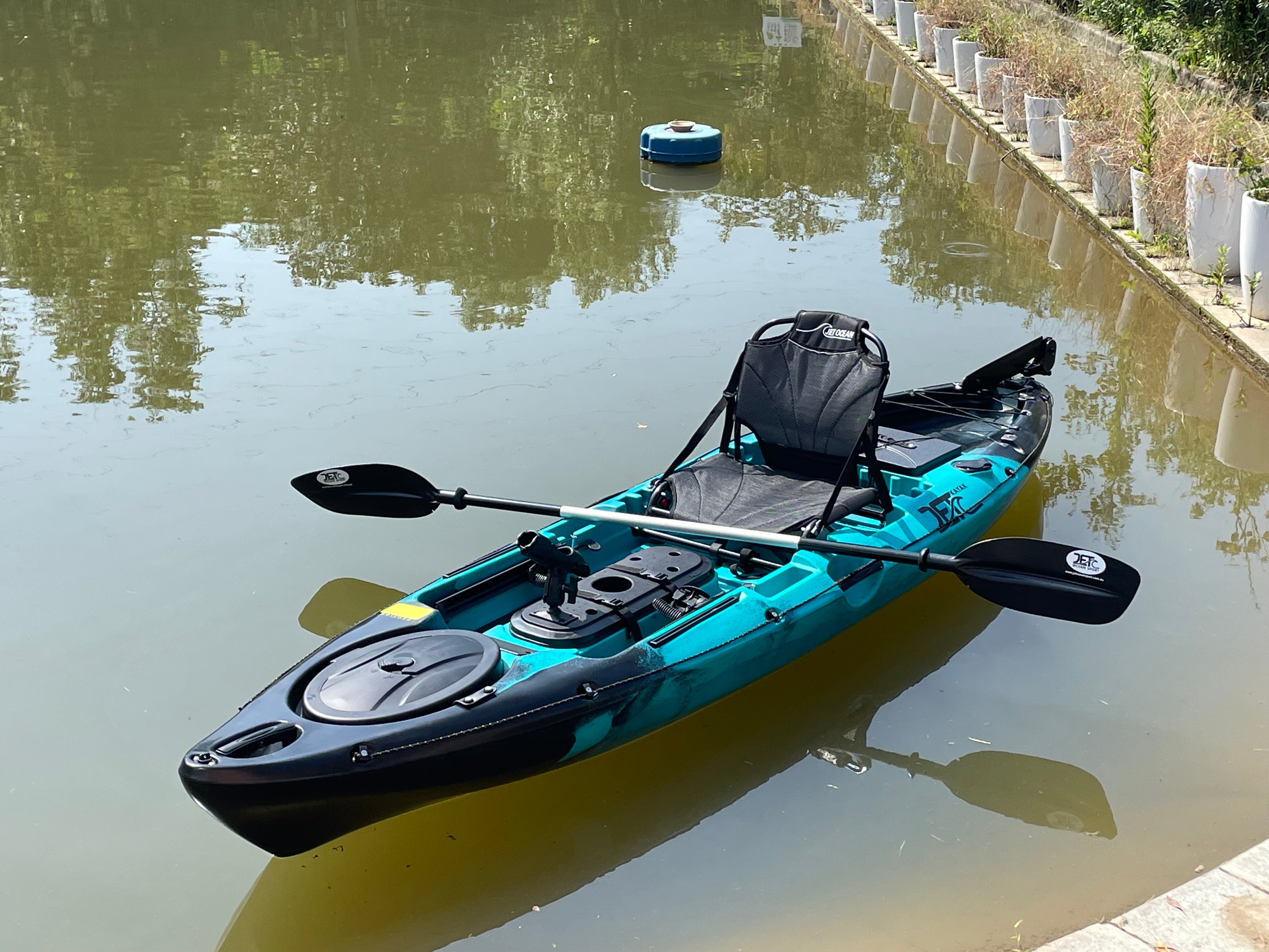 Jet Fish 11'(2) 3.3M 11ft Single Sit-On Fishing Kayak with Aluminium S ...