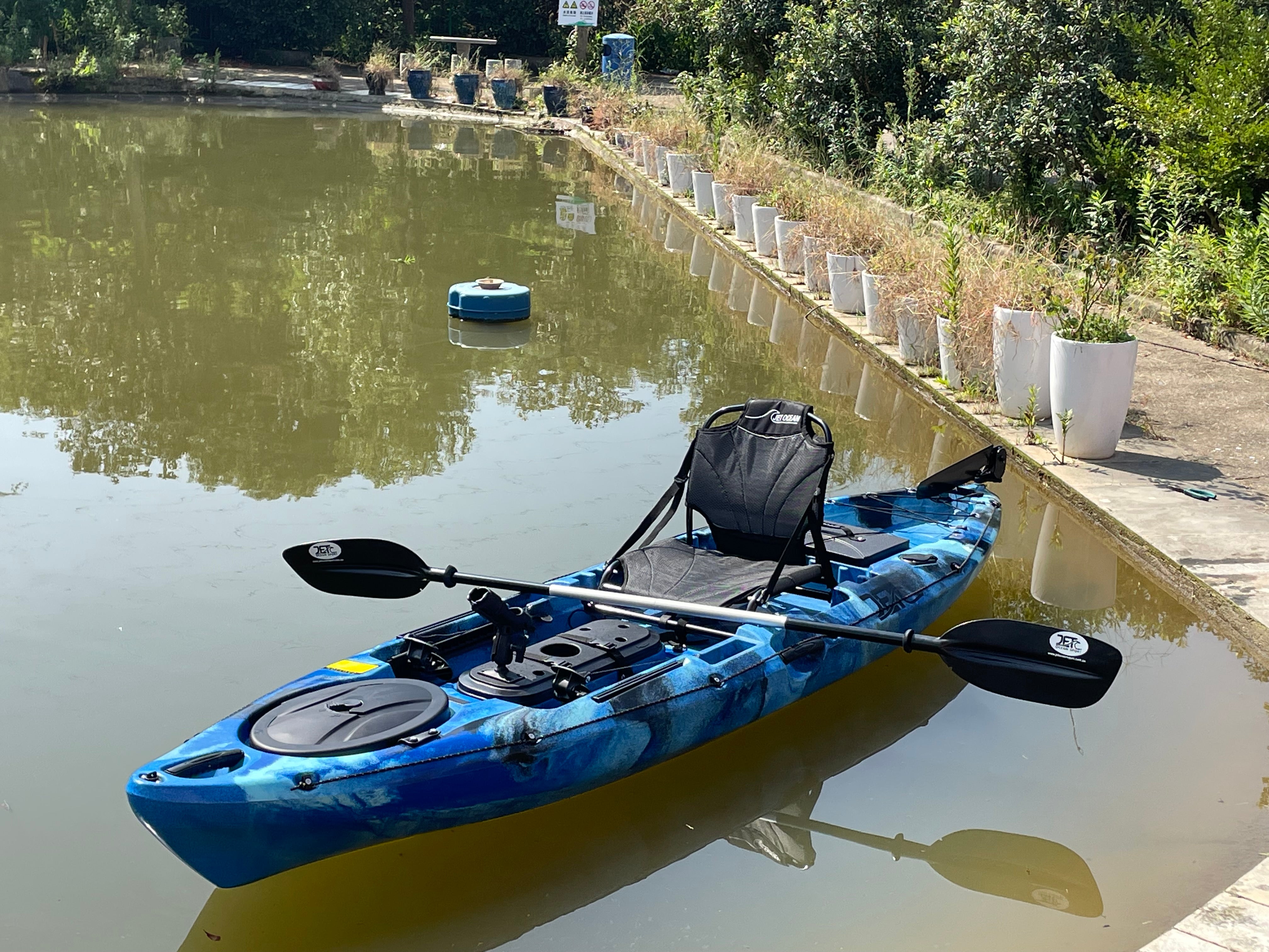 Jet Fish 11'(2) 3.3M 11ft Single Sit-On Fishing Kayak with Aluminium S ...