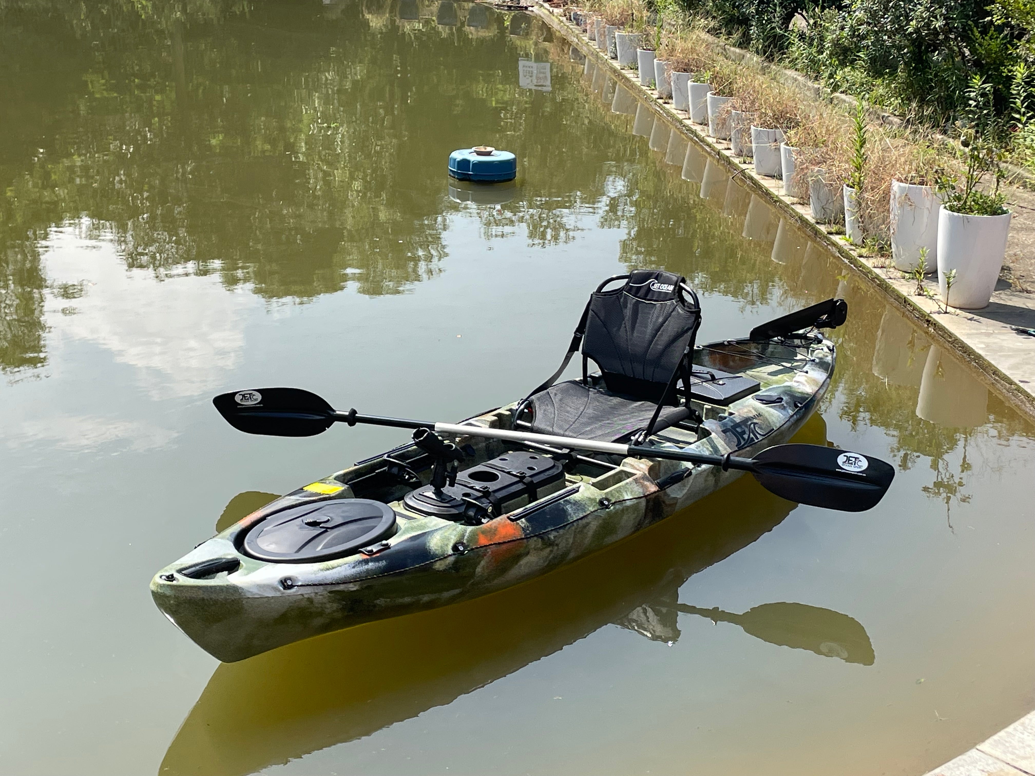 Jet Fish 11'(2) 3.3M 11ft Single Sit-On Fishing Kayak with Aluminium S ...