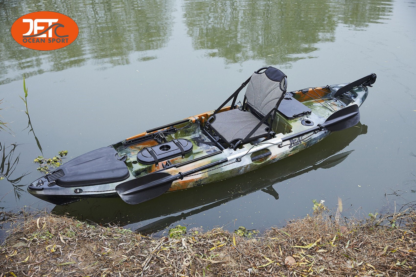 Jet Fish 10'(0) 3.1M 10ft Single Sit-On Fishing Kayak with Aluminium S ...